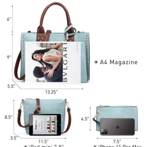 Dasein | Bags | Dasein Womens Soft Vegan Leather Tote Bag Large ...